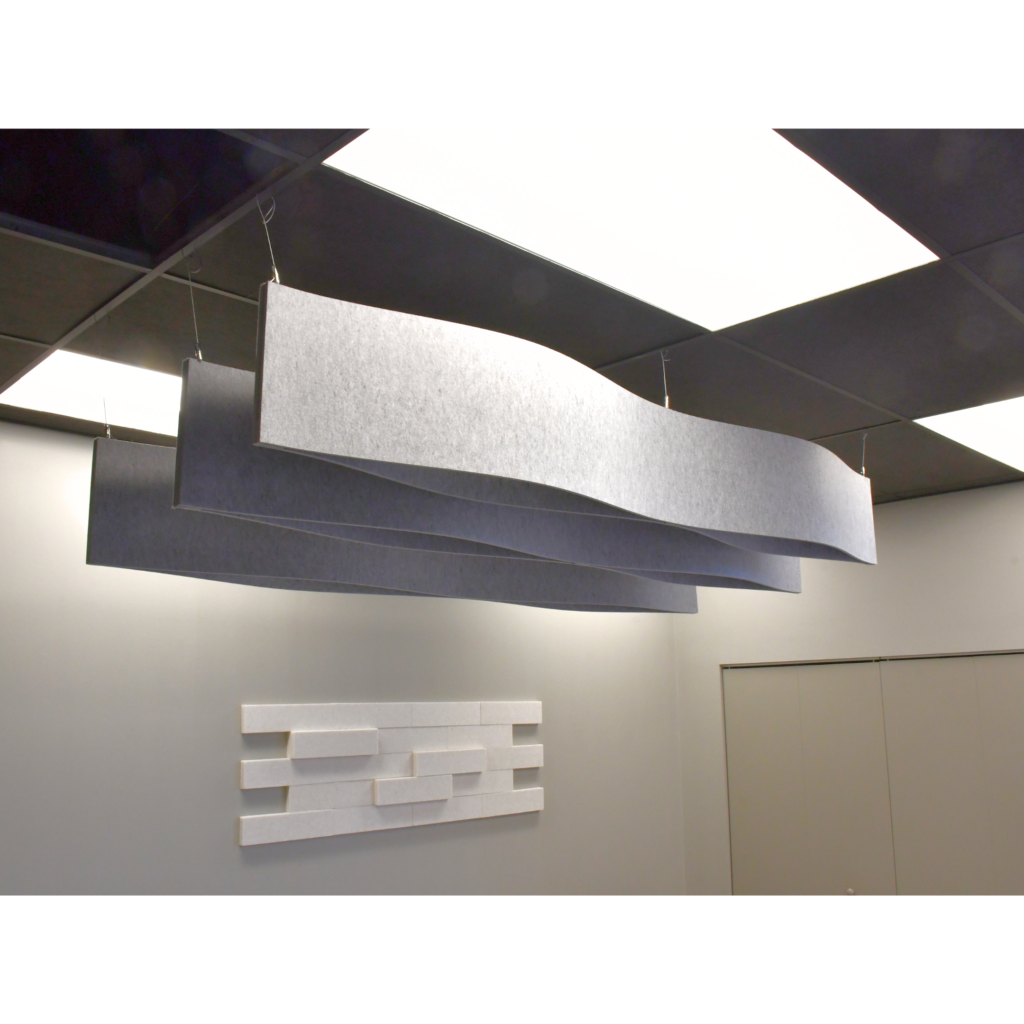 SilentFiber™ Wave Ceiling Baffle - Sound Acoustic Solutions B2B